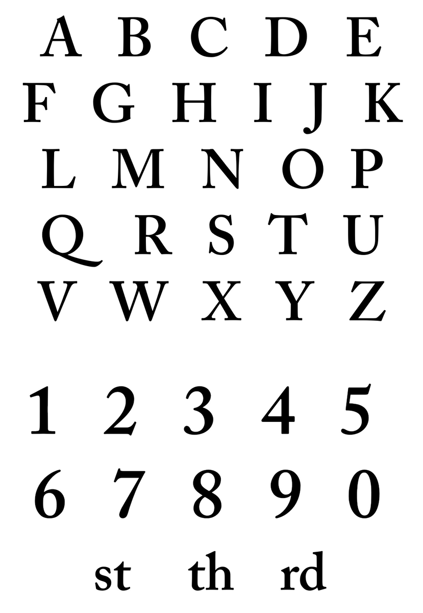 Alpha Upper Case & Numbers - Stamps – Created By You Paper Crafts