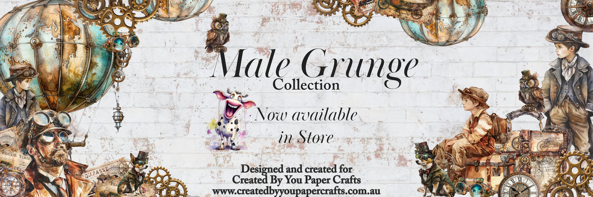 Manly Grunge 8x8 Paper Pack – Created By You Paper Crafts