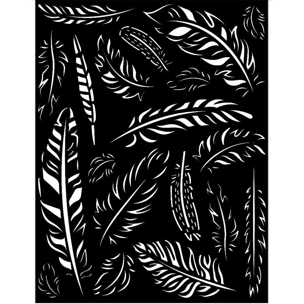 Stamperia - Thick stencil cm 20X25 - Amazonia feathers – Created By You ...